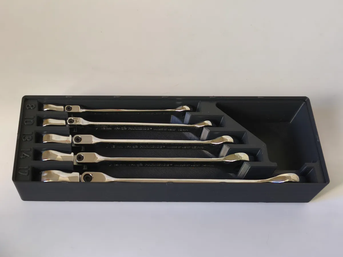 Parkside articulated spanner Gridfinity tray V2 - Free 3D Print Model ...