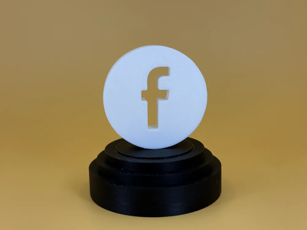 Facebook logo Trophy - Free 3D Print Model - MakerWorld