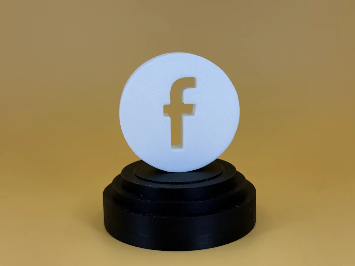 Facebook logo Trophy - Free 3D Print Model - MakerWorld