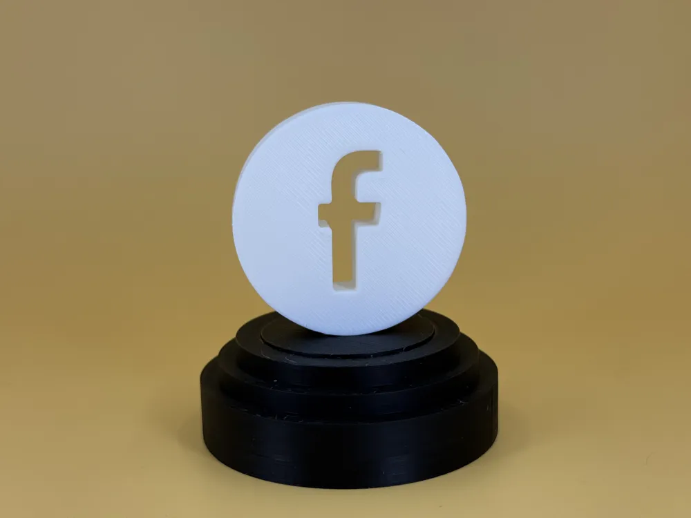 Facebook logo Trophy - Free 3D Print Model - MakerWorld
