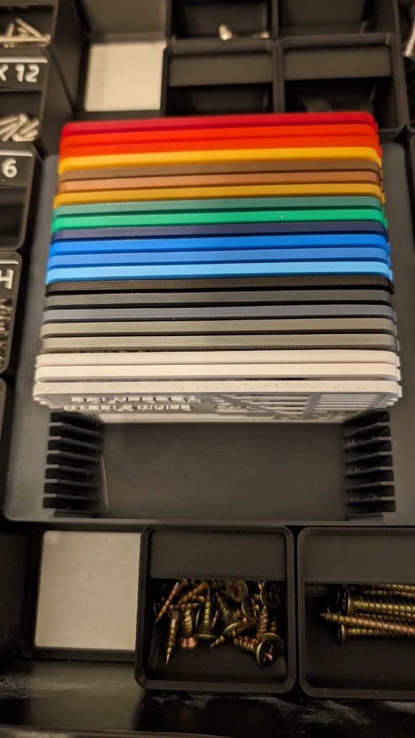 Filament Color swatch gridfinity storage Remixed by Slumpy - MakerWorld