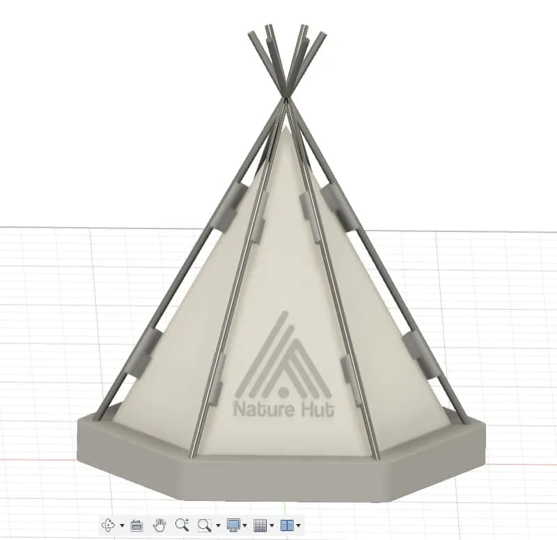 Teepee Desk Lamp - Bambu Lab LED Lamp Kit 001 by Nature Hut MakerWorld ...