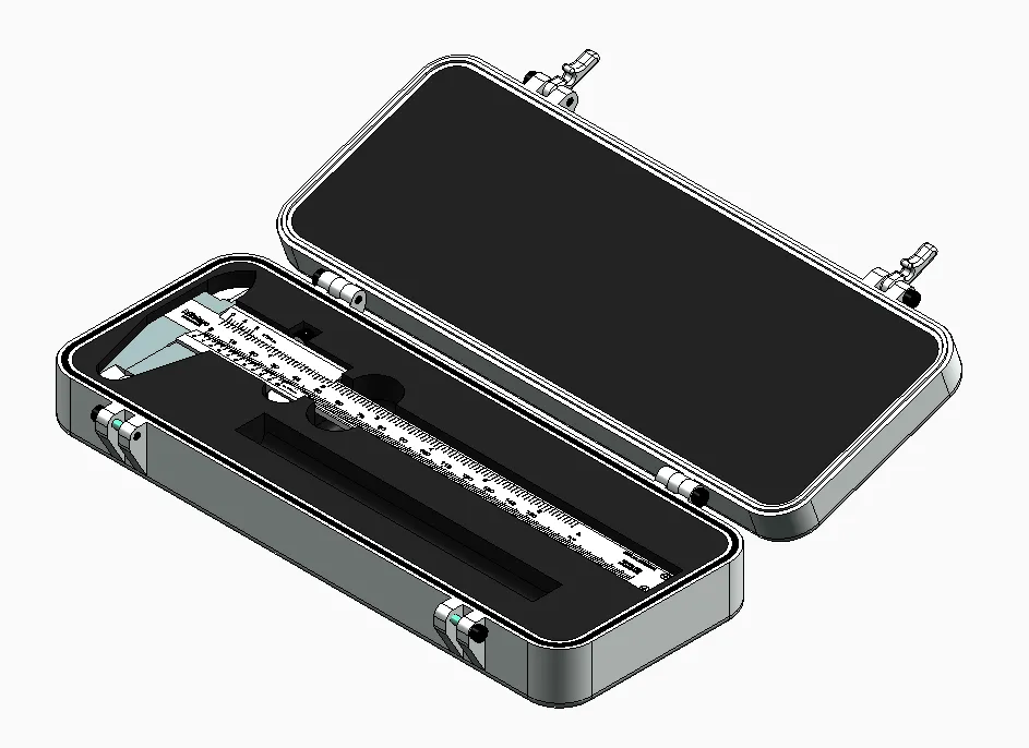 Mitutoyo Vernier Caliper case Over-Engineered - Free 3D Print Model ...