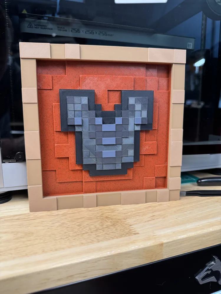 Netherite Chestplate - Minecraft Item Frame by jongoodfeller MakerWorld ...