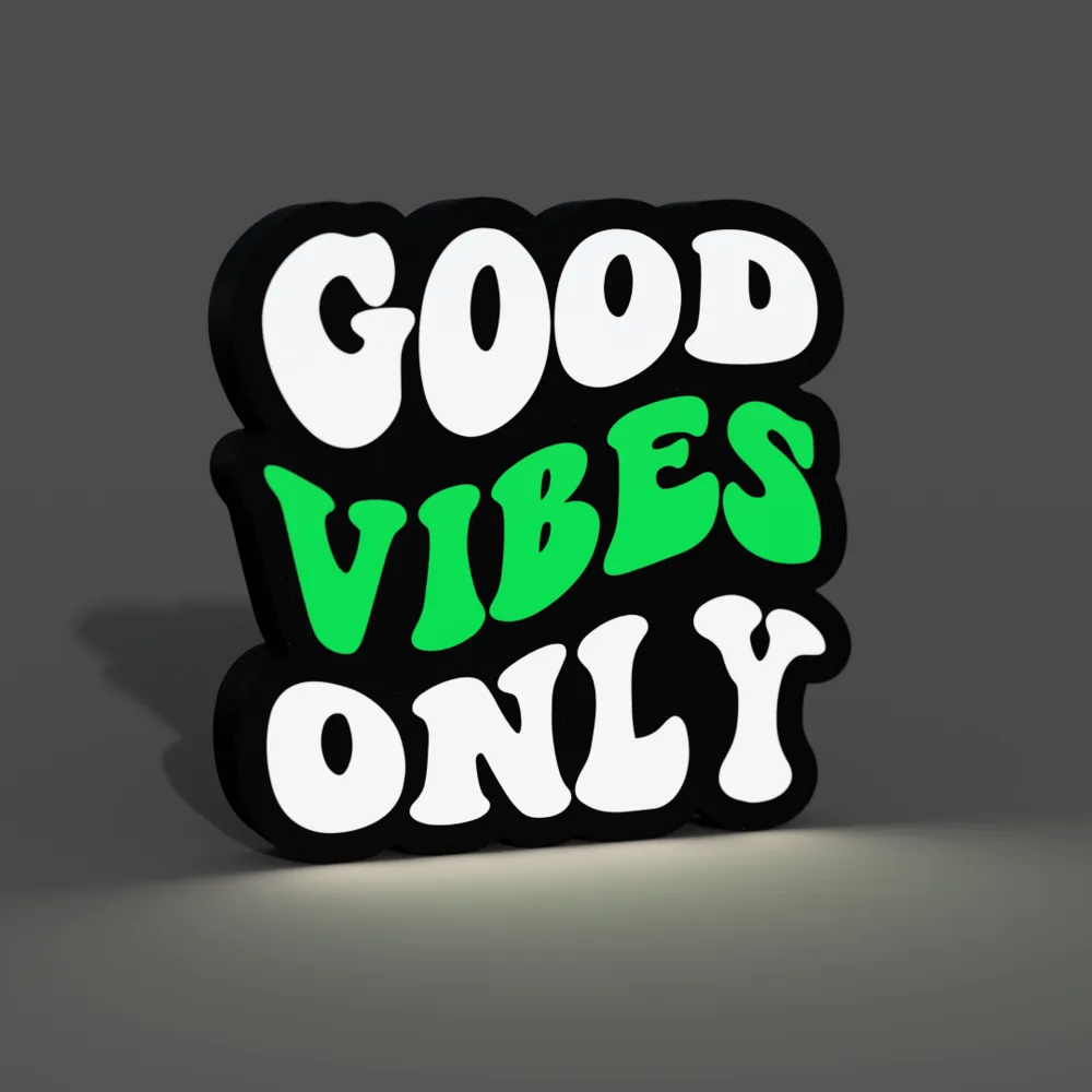Good Vibes Only Lightbox LED lamp by braga3dprint - MakerWorld