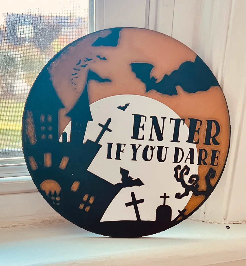 Halloween Spooky Sign by barnhilljeff MakerWorld: Download Free 3D Models