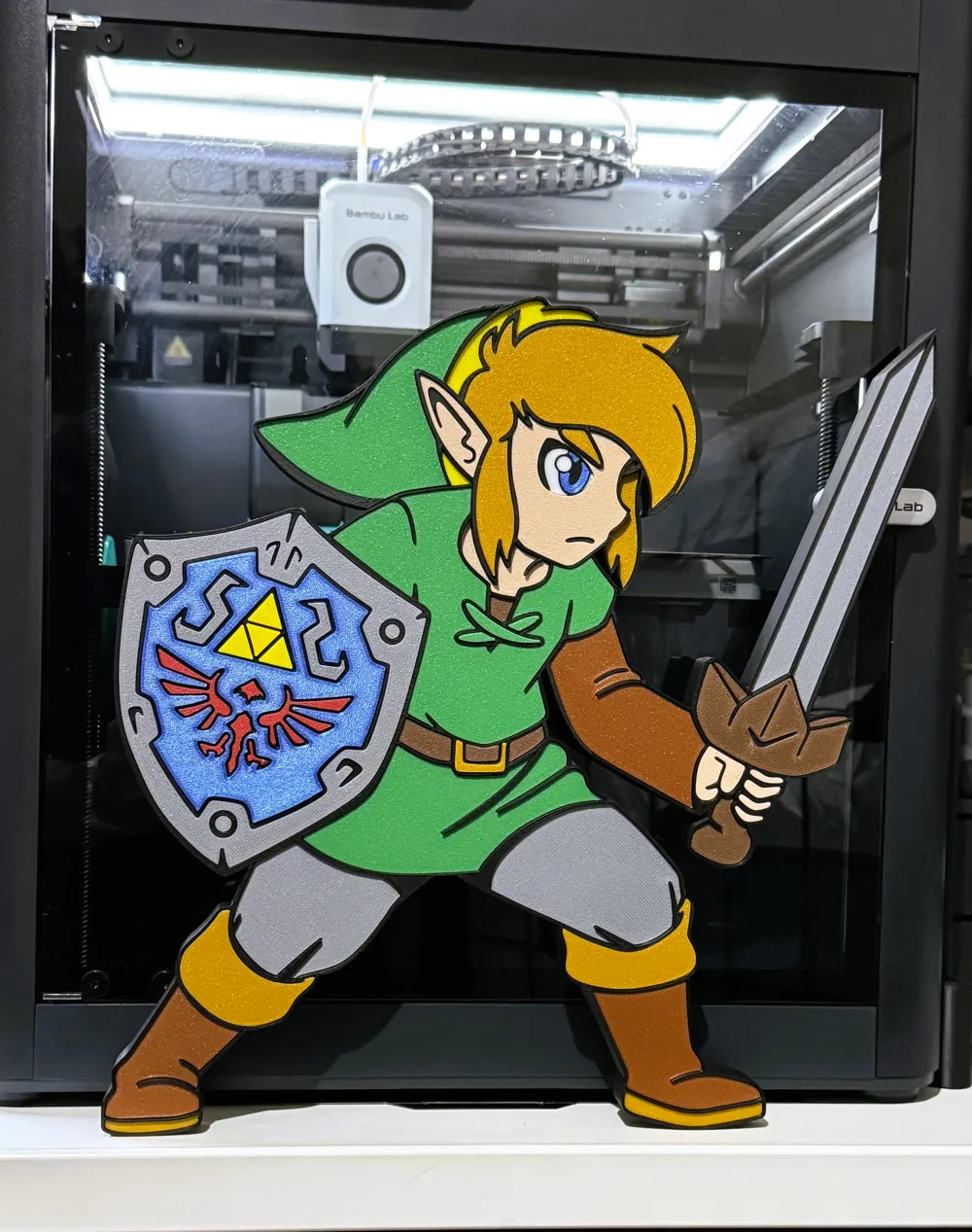 Zelda Link Wall Decor (NO AMS - Multipart) by ItsBryy3D MakerWorld: Download Free 3D Models