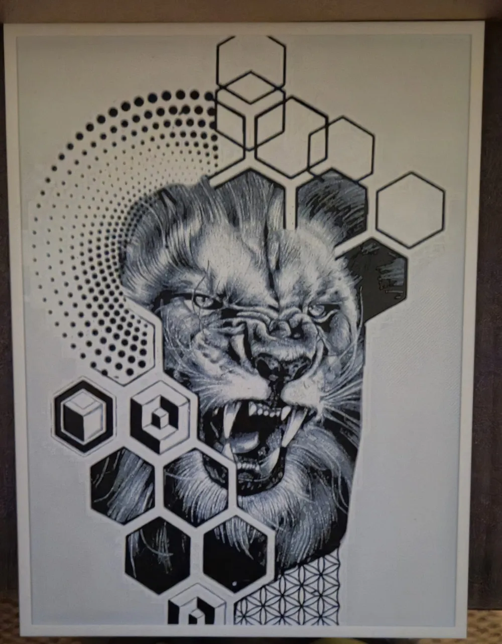 Lion Abstract Hueforge by Buntsta MakerWorld: Download Free 3D Models