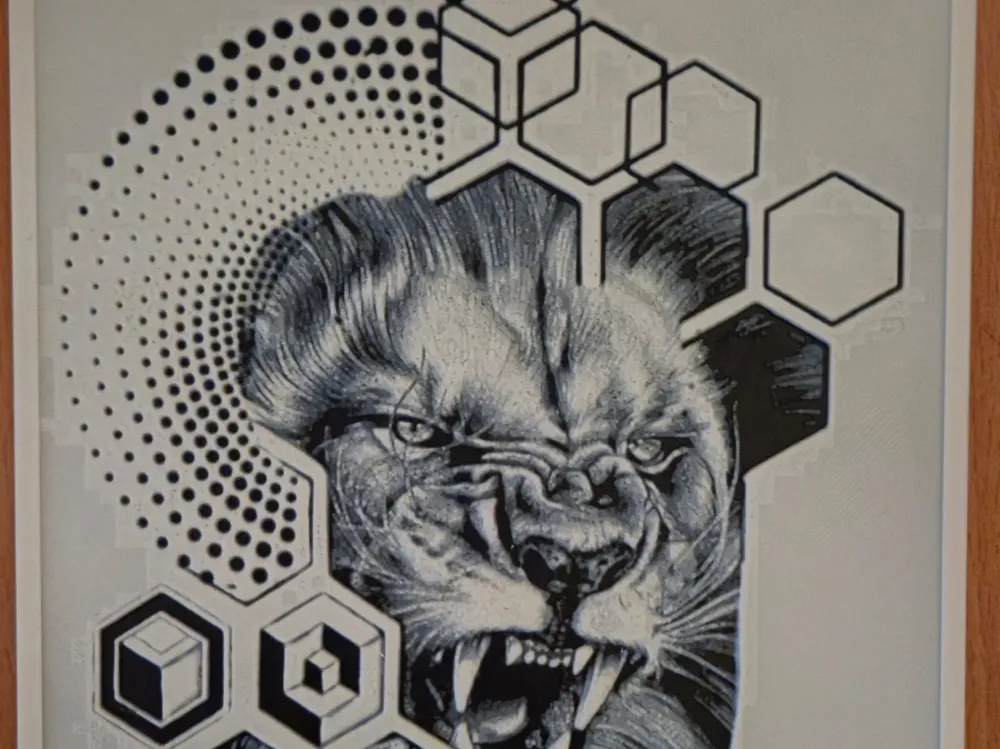 Lion Abstract Hueforge by Buntsta MakerWorld: Download Free 3D Models