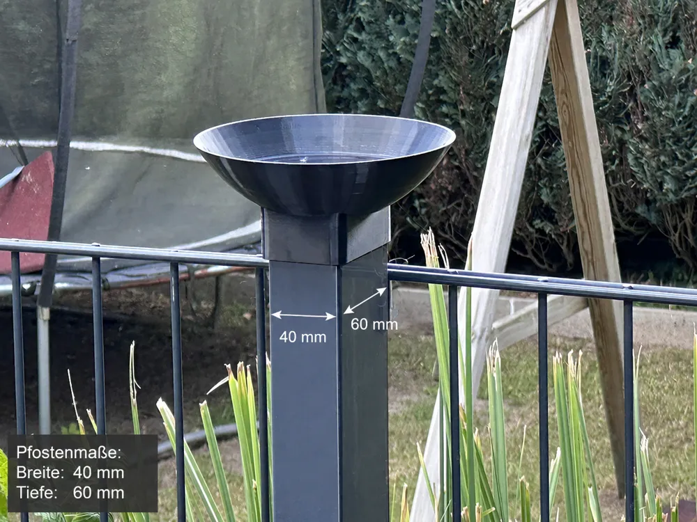 Modern Bird Bath for Double-Bar Fence Posts - Free 3D Print Model ...