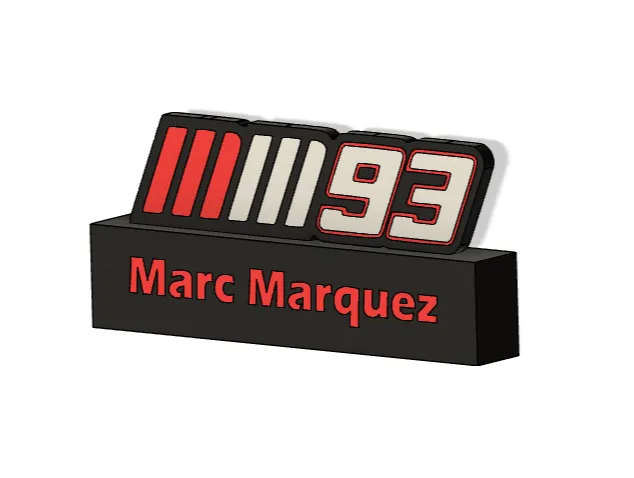 Moto GP Marc Marquez decoration by Urban Dots 3D - MakerWorld
