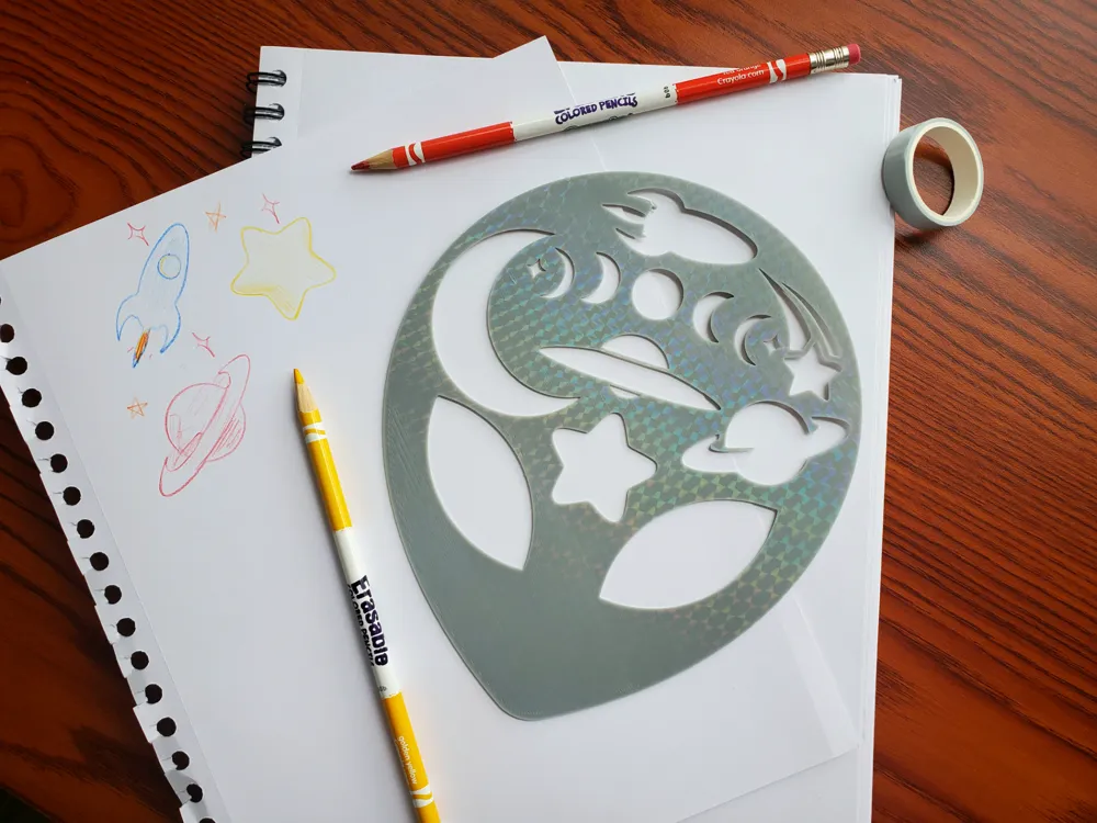 Jumbo Alien Space Stencil by byterr MakerWorld: Download Free 3D Models