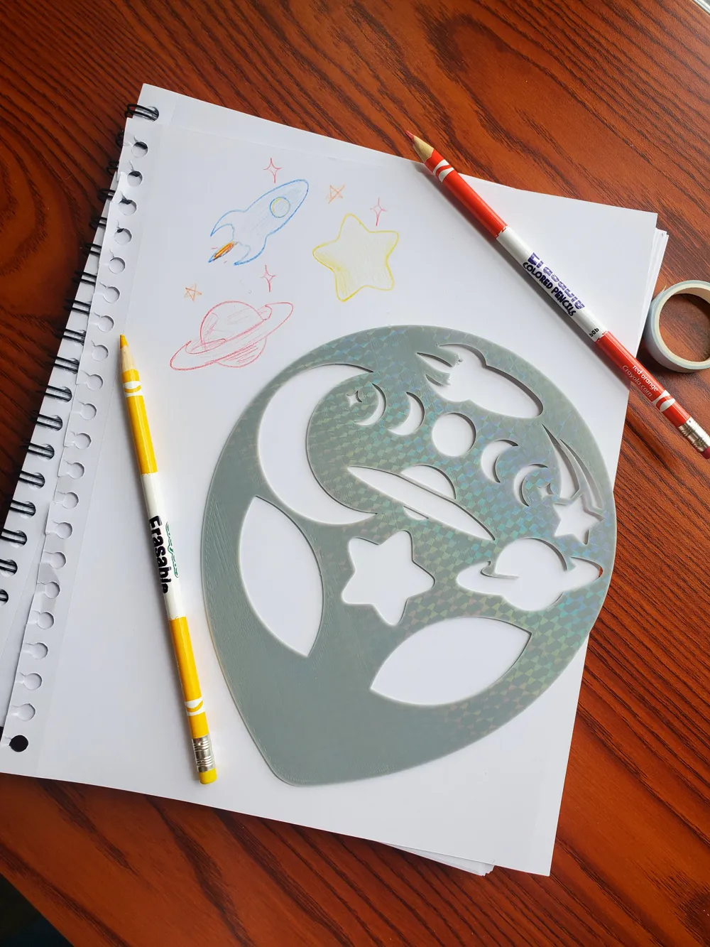 Jumbo Alien Space Stencil by byterr MakerWorld: Download Free 3D Models