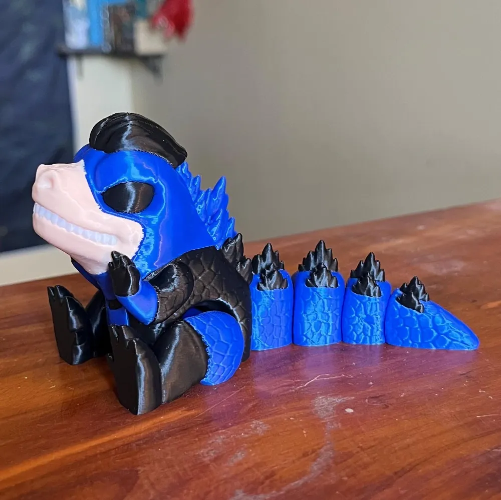 Chibi Invincible-zilla Mashup Gelenkiger Flexi von Bear and Wolf Studio ...