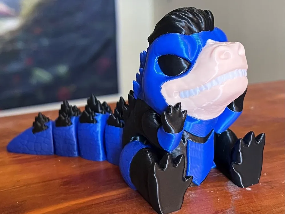 Chibi Invincible-zilla Mashup Articulated Flexi by Bear and Wolf Studio ...