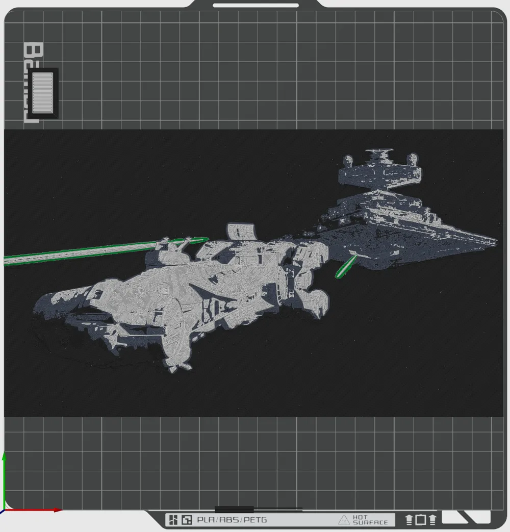 Tantive IV capture by ISD - Star Wars - Hueforge by Fazole - MakerWorld