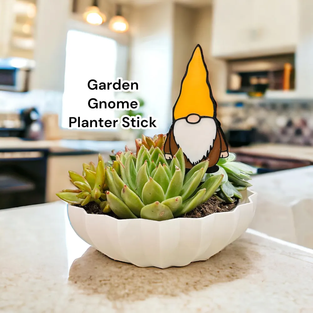 Garden Gnome Planter Decor by Williams Industries - MakerWorld