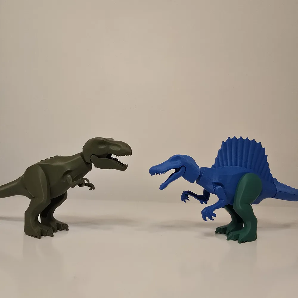 Brick Spinosaurus - Free 3D Print Model - MakerWorld