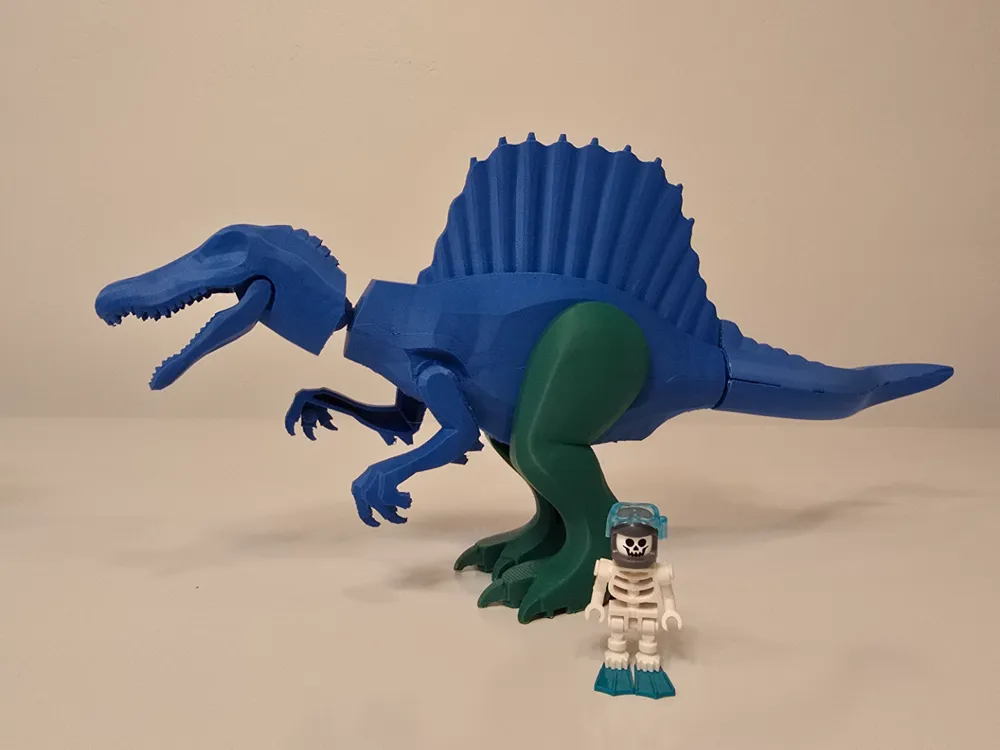 Brick Spinosaurus - Free 3D Print Model - MakerWorld