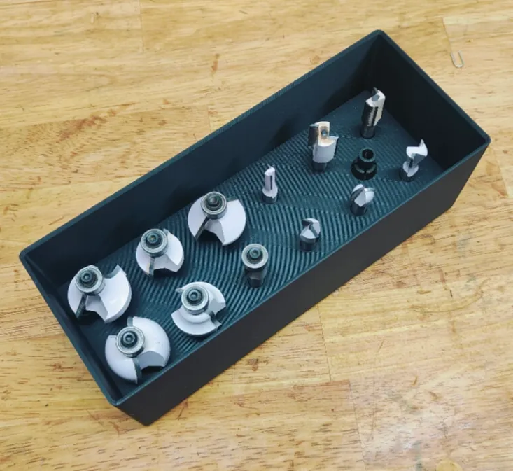 Gridfinity 8mm router bit holder by Llama16 - MakerWorld