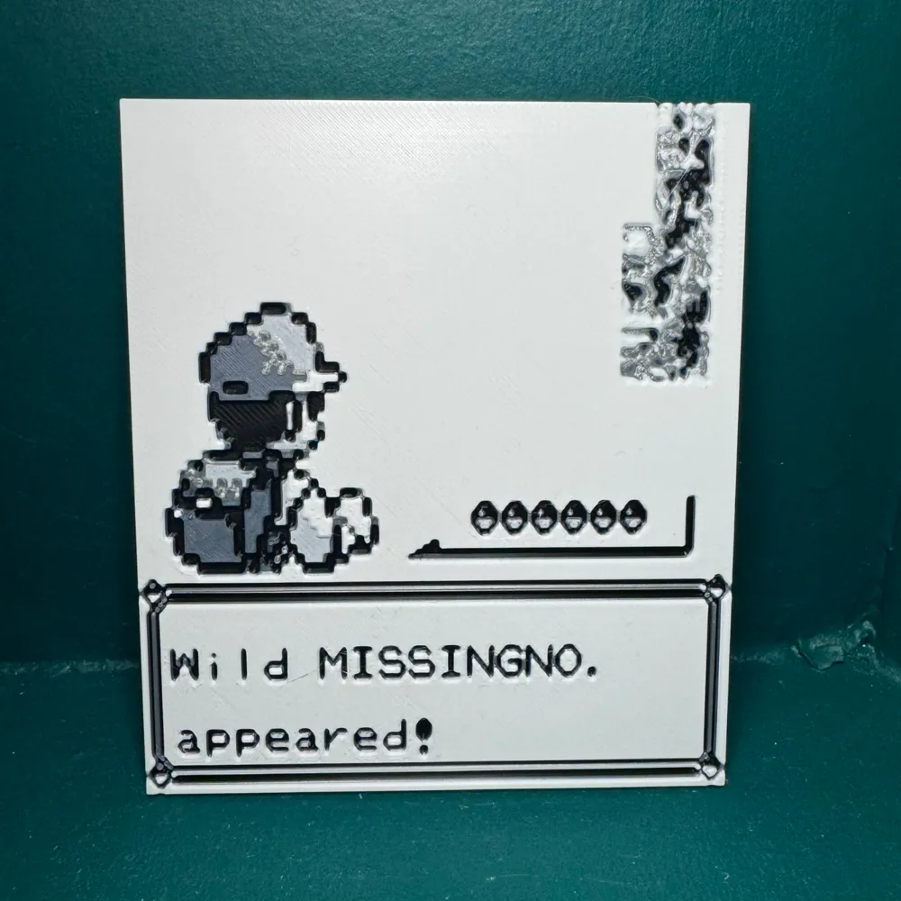 Missingno Battle Plaque by user_446337016 - MakerWorld