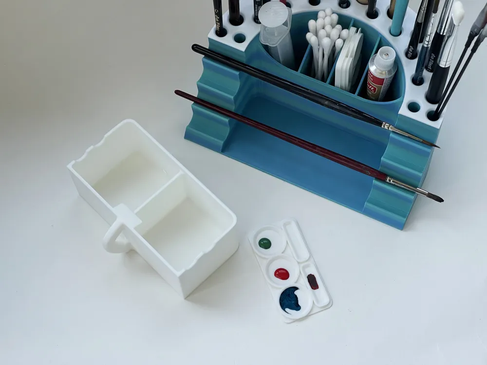 Paint Brush Rack - semicircular by FlorinV MakerWorld: Download Free 3D ...