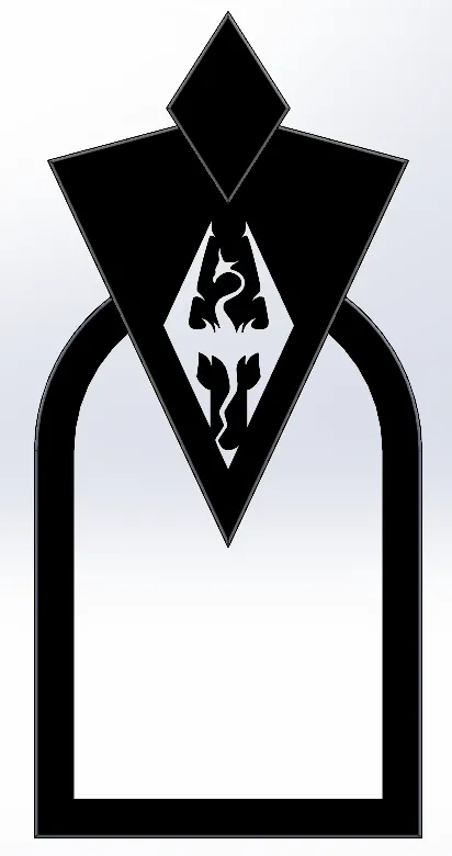 Skyrim Quest Marker - enhanced with logo - Free 3D Print Model - MakerWorld