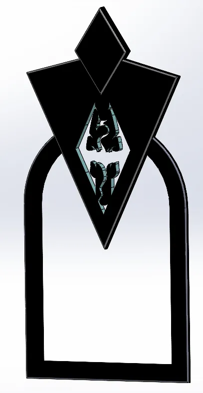 Skyrim Quest Marker - enhanced with logo - Free 3D Print Model - MakerWorld