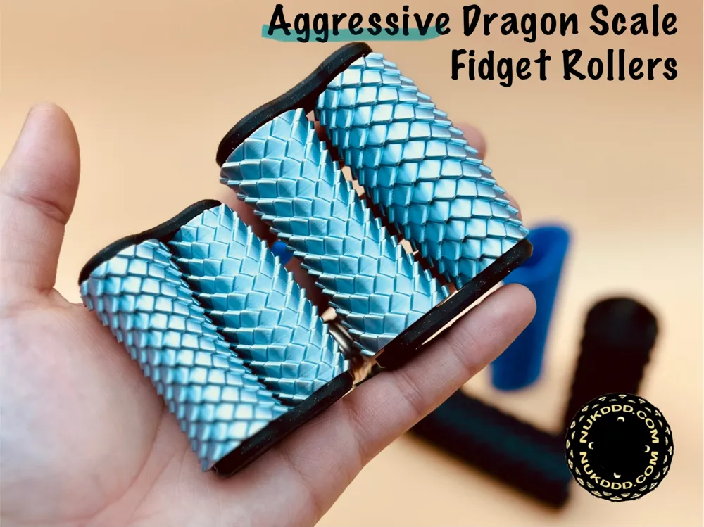Fidget Hand Rollers Aggressive Dragon Scale - Free 3D Print Model ...