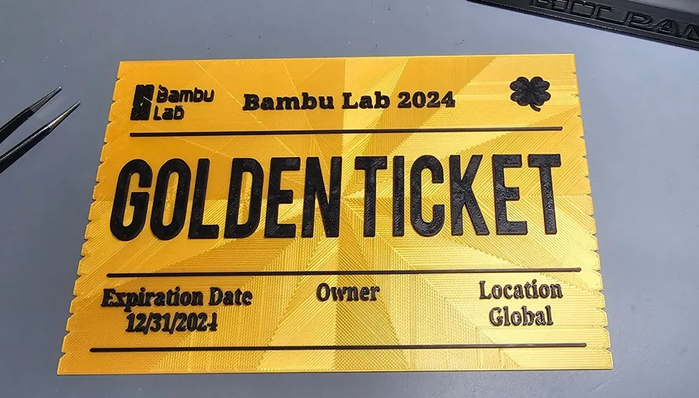 Bambu Lab Golden Ticket by BC Designs - MakerWorld