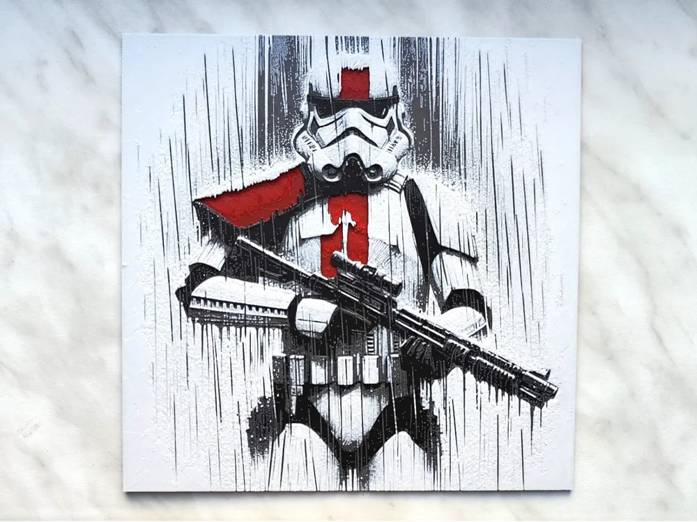 Stormtrooper with Red - Hueforge by Fazole - MakerWorld