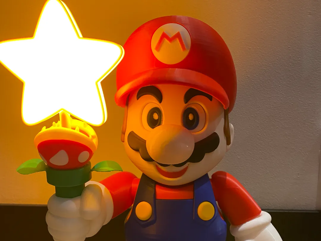 Super Mario with star light Remixed by Wolf_Lab MakerWorld: Download ...