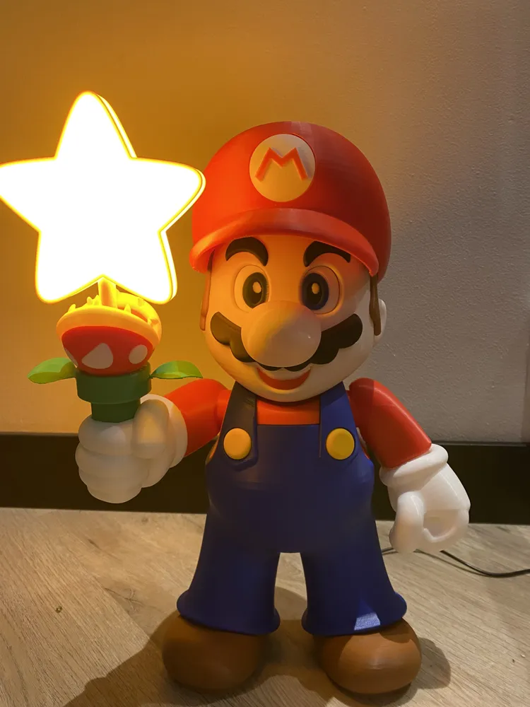 Super Mario with star light - Free 3D Print Model - MakerWorld