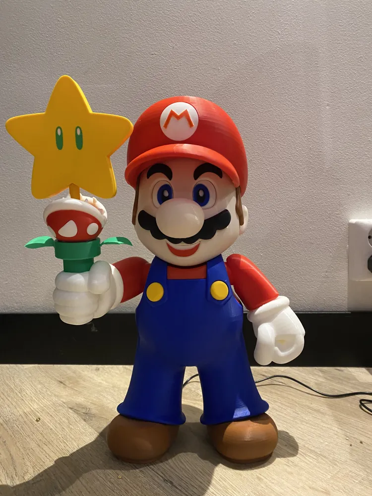 Super Mario with star light - Free 3D Print Model - MakerWorld