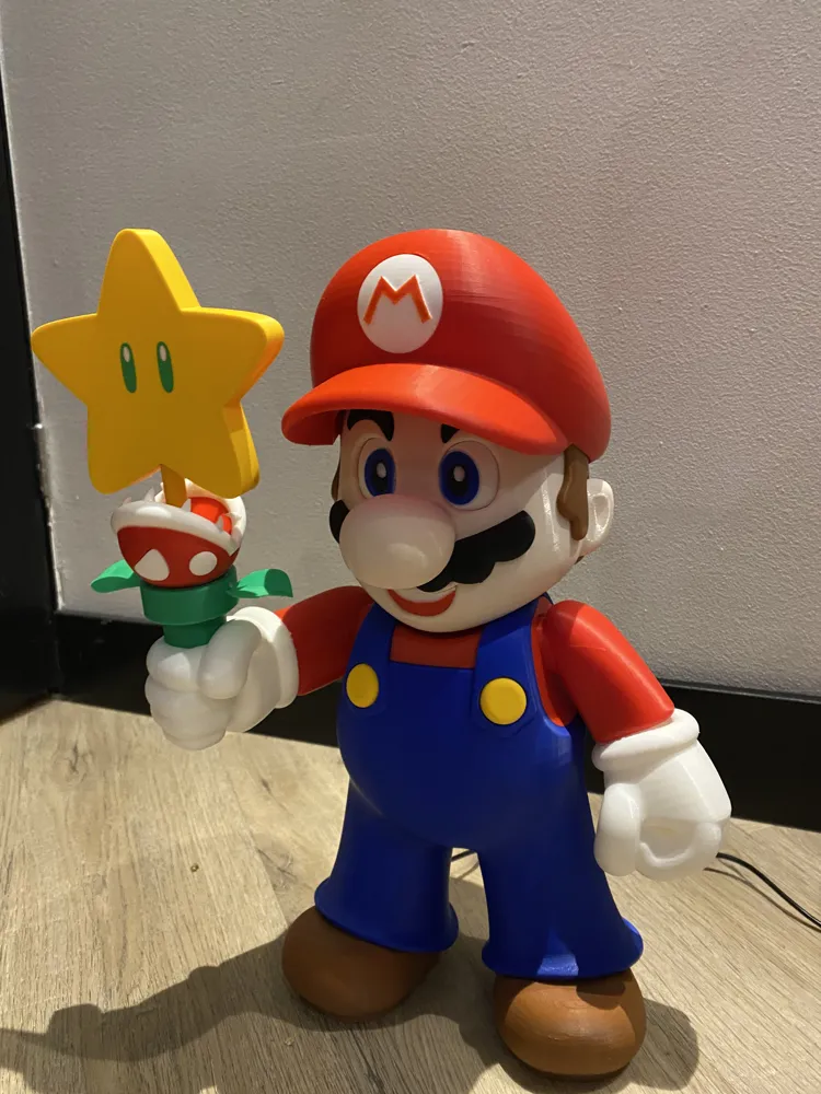 Super Mario with star light - Free 3D Print Model - MakerWorld