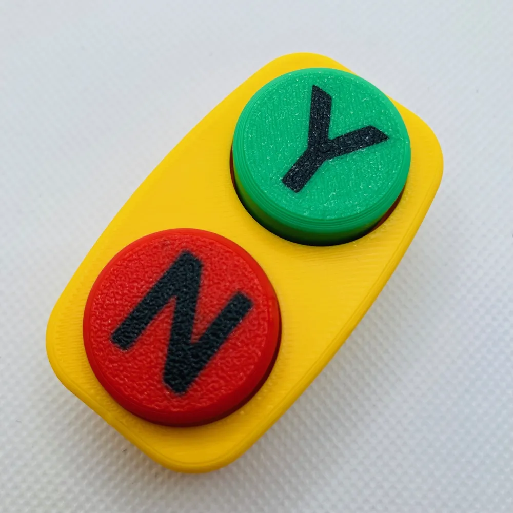 Bluey Yes No Clicker Button Fidget (~1 hour print) - Free 3D Print ...