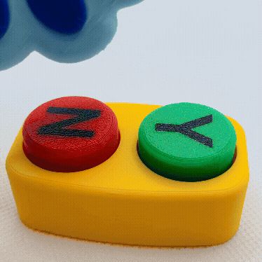 Bluey Yes No Clicker Button Fidget (~1 hour print) - Free 3D Print ...