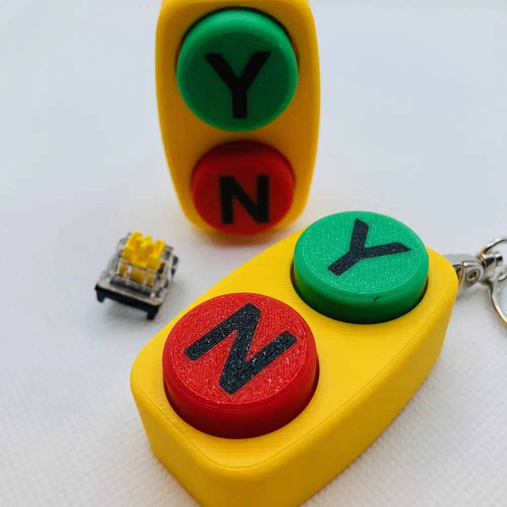 Bluey Yes No Clicker Button Fidget (~1 hour print) - Free 3D Print ...