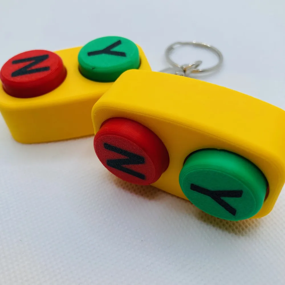 Bluey Yes No Clicker Button Fidget (~1 hour print) - Free 3D Print ...