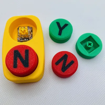 Bluey Yes No Clicker Button Fidget (~1 hour print) - Free 3D Print ...