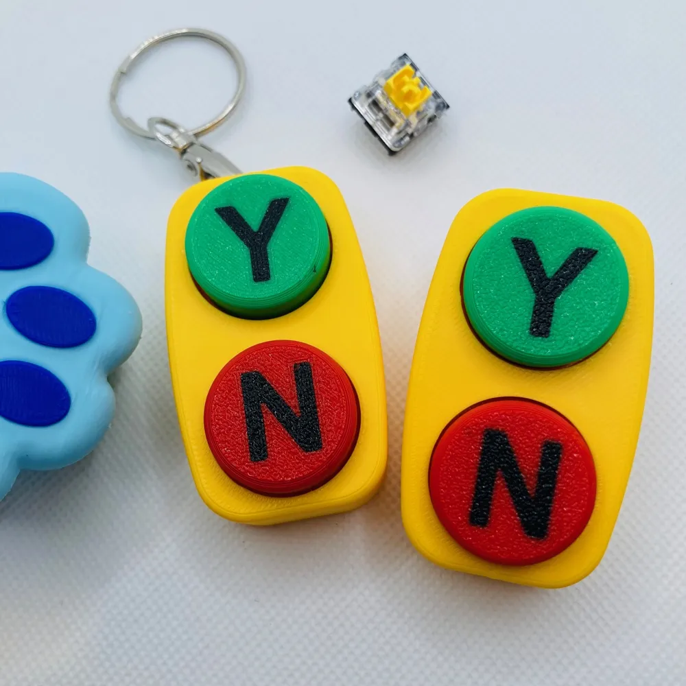 Bluey Yes No Clicker Button Fidget (~1 hour print) - Free 3D Print ...