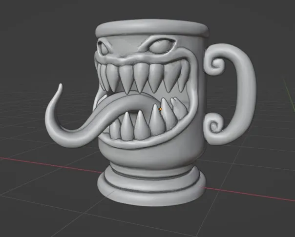 Mimic Monster Cup mug with Tongue by Redsing_ART MakerWorld: Download ...
