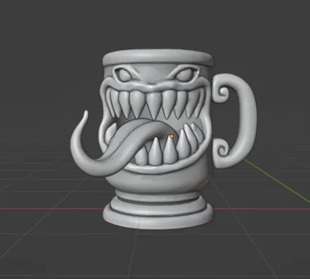 Mimic Monster Cup mug with Tongue by Redsing_ART MakerWorld: Download ...