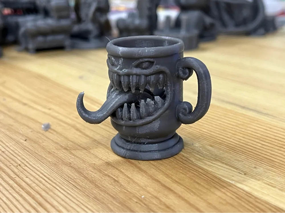 Mimic Monster Cup mug with Tongue by Redsing_ART MakerWorld: Download ...