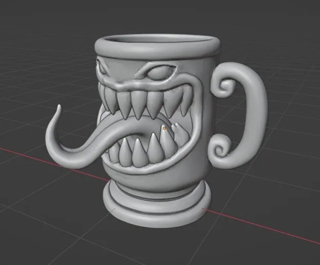 Mimic Monster Cup mug with Tongue by Redsing_ART MakerWorld: Download ...