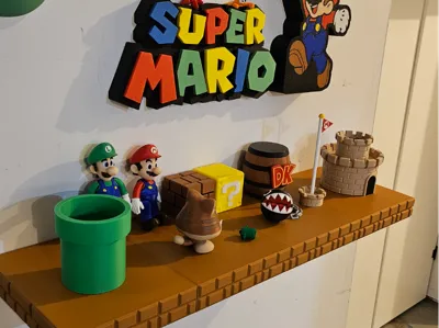 Super Mario Brick shelf cover by Tommy Gun MakerWorld: Download Free 3D ...