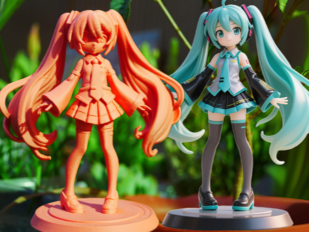 Hatsune Miku Figurine. Multipart print, less prone to failure by ...