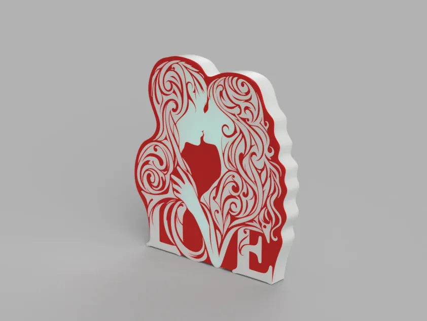 Couple in love house ornament by Forest87 - MakerWorld