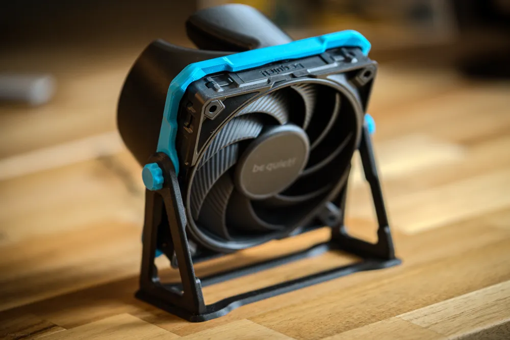 Portable USB PC desk Fan blower stand mount 120mm by BrainsCollector ...