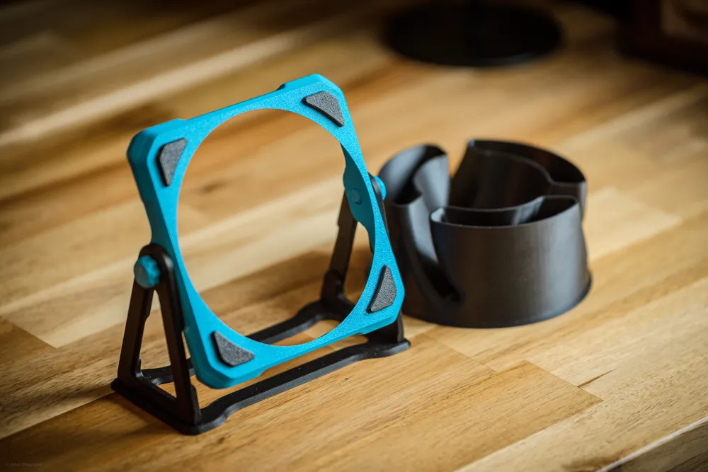 Portable USB PC desk Fan blower stand mount 120mm - Free 3D Print Model ...